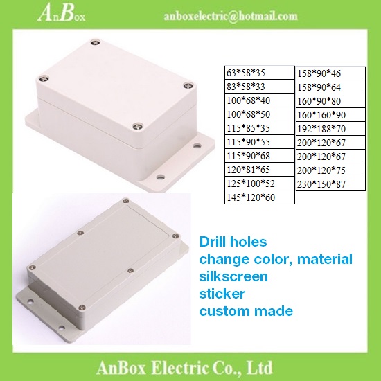 Weatherproof IP65 250*80*70mm Clear Plastic Enclosure Box