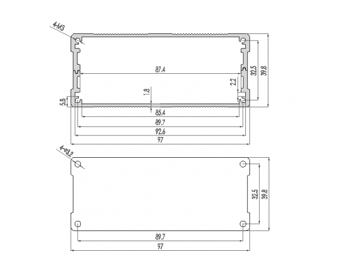 97*40*120mm Aluminum Extrusion Aluminum Window Frame Covers