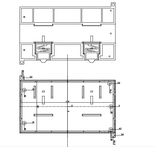 Black Plastic PLC Din Rail Enclosures 179*100*48mm For Relay PCB ...