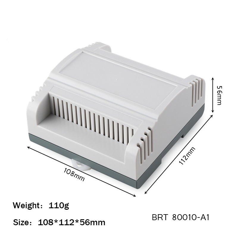 108*112*56mm Din Rail Enclosure For Electronic Diy Fireproof Plastic ...